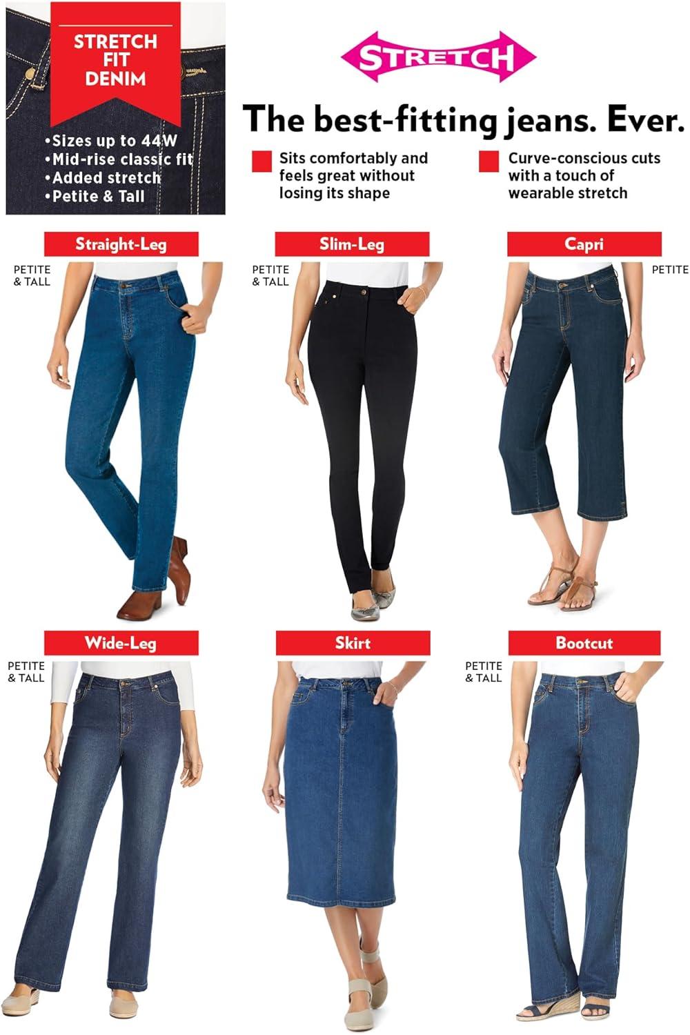 Woman Within Plus Size Carpenter Denim Capri(Light Stonewash) - Woman ...